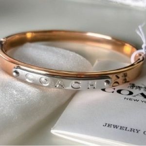 Coach | Jewelry | Coach Hinged Rose Gold Bangle | Poshmark